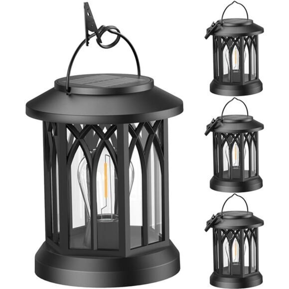 Accents | Solar Lanterns Outdoor Hanging 4 Pack Upgraded Bright Solar ...